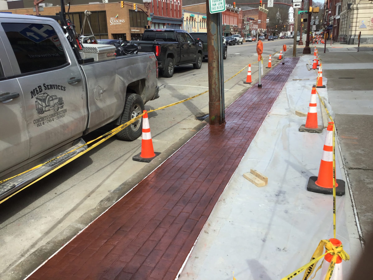 Streetscape Project in Franklin, PA - M & B Services | Concrete ...